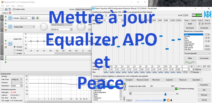 Mettre à jour Equalizer APO et Peace - Blog EugeneToons